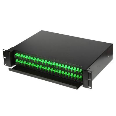 China SM MM Fiber Optic Patch Panel 2U 192 Port LC To MPO LGX Module for sale