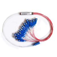 China FTTH 1X16 Steel Tube Fiber Optic Couplers And Splitters Without Pigtails Adapters for sale