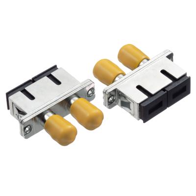 China FTTH NTT Fiber Optic Adaptor Female Connector Duplex Hybrid SC ST ODF for sale