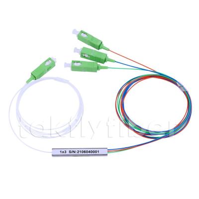 China SC Connector 1x16 PLC Splitter Single Mode Blockless 0.9mm Cable for sale