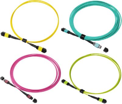 China 8F 12F 24F SM OM4 OM5 MPO MTP Cable LSZH For 40G 100G 400G for sale