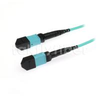 China LSZH Aqua Jacket MPO MTP 12/24 Core USCONEC MM OM3 OM4 CPR for sale