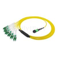 China 12F MPO to 6 LC APC Duplex Uniboot Fiber Optic Patchcord Singlemode for Data Center for sale