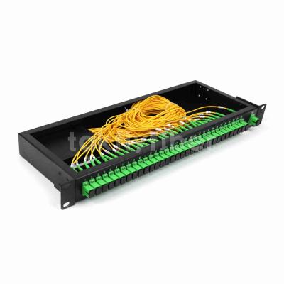 China GPON 1x32 Rack Mount PLC Splitter Single Mode G657A SC Connector Pre Terminated for sale