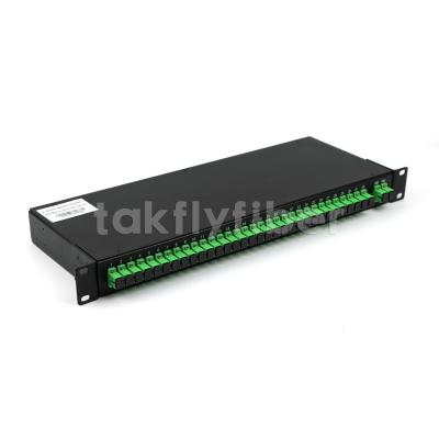 China Passive 2x32 Rack Mount PLC Splitter Single Mode G657A SCAPC For FTTX for sale