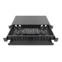 China OS2 OM3 OM4 FC ST LC SC 1U Fiber Optical Drawer Patch Panel 24 Cores Sliding ODF for sale