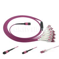China MPO Patch Cord MPO/PC/F-LC/UPC Uniboot 12F Multimode for sale