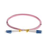 China LC-LC G657A1 Singlemode Fiber Optic Patchcord Pink Color 9/125um for sale
