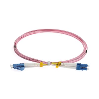 China LC-LC G657A1 Singlemode Fiber Optic Patchcord Pink Color 9/125um for sale