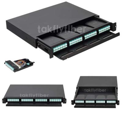China Modular MTP / MPO Fiber Optic Patch Panel 96 Cores for sale