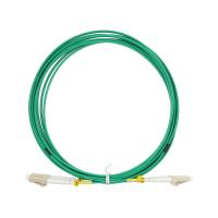 China LC UPC Duplex OM3 LSZH Patch Cord Fiber Cable Multimode Green Color for sale