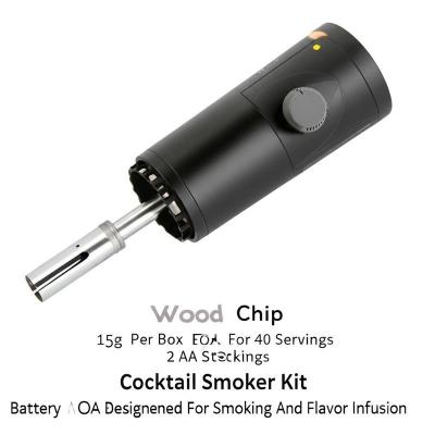 China Wood Chip Capacity 15g Per Box For 40 Servings Cocktail Smoker Kit Battery Operated 2 AA Batteries Designed For Smoking And Flavor Infusion for sale