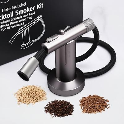 China Hose Included Cocktail Smoker Kit Infuses Cocktails And Food Smoky Flavor Wood Chip Capacity 15g Per Box For 40 Servings for sale