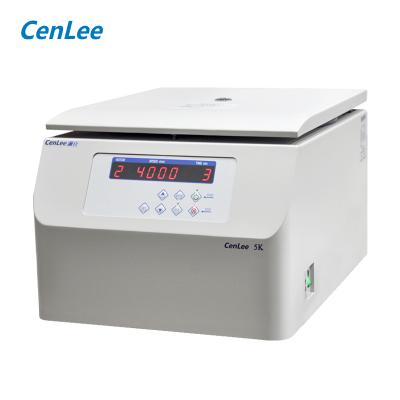 China CenLee 5K 5000rpm Benchtop Low Speed Centrifuge Horizontal Swing Rotor 4X500ML Laboratory Centrifuge Machine for sale