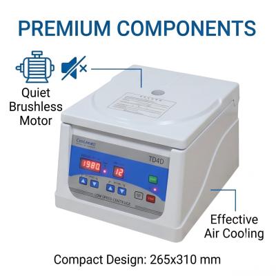 China Factory Customized High Safety TD4D Stainless Steel Chamber and Imbalance Protection 4000rpm Low Speed Lab Centrifuge for sale