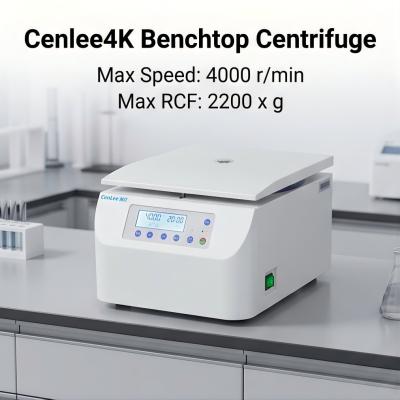 China 6 X 50ml 24 Tube CenLee4K Heavy Duty 4000rpm Lab Centrifuge with 300ml Max Capacity and Fully Steel Casing for Durability for sale