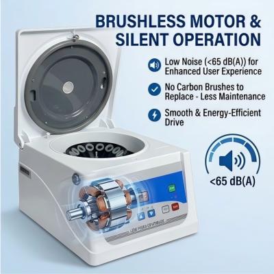 China CE Factory Portable Low Speed Centrifuge 4000rpm 12 Tubes 5ml 10ml Vacuum Tube Clinical Lab Table Top Plasma Centrifuge for sale