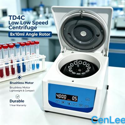 China CE TD4C LCD Display Plasma Seperation 12 Tubes 10ml 5ml 15ml 4000RPM Low Speed Centrifuge Portable Laboratory Centrifuge for sale