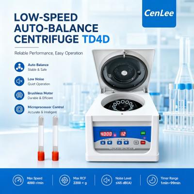 China CE Factory Portable 4000rpm 12 Tubes 5ml 10ml Vacuum Tube Clinical Laboratory Low Speed Centrifuge Table Top Plasma Centrifuge for sale