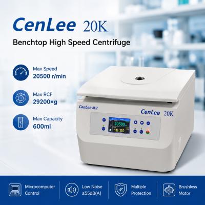 China Clinical Lab Benchtop High Speed Centrifuge 20000rpm Fixed Angle Rotor Refrigerated Option LED/LCD Display for Blood Separation for sale