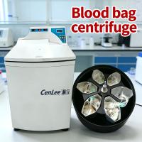 China 8000rpm Vertical Refrigerated Centrifuge for Blood Bank  CenLee Large Capacity Cooling Floor Standing Unit for 450ml Blood Bag for sale