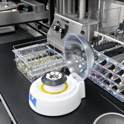 China Mini Lab Centrifuge 7000RPM 2700g, with 2 Rotors for 0.2ml PCR Strips/1.5ml/2.0ml Tubes & Hematocrit Test for sale