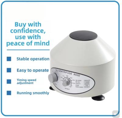 China Portable 800 Plasma Centrifuge 4000rpm 6 Placrers 10ml 15ml Angle Rotor Mini Centrifuge Laboratory Centrifuges Machine for sale