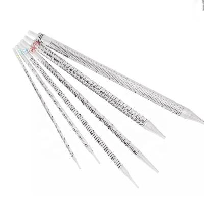 China Wholesale Price Disposable Sterile 1ml 2ml 5ml 10ml 25ml 50ml Pipette Serological Glass Pipettes for sale