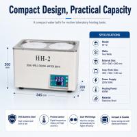 China Cenlee Dual Well PID Digital Control 100C 600W 304 Stainless Steel Laboratory Sample Heating Water Bath for sale