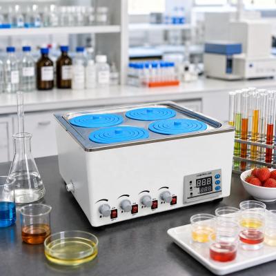 China Cenlee 4-Position Magnetic Stirring Water Bath, 800W RT-100°C ±0.5°C for Biology and Pharmaceutical Laboratories for sale