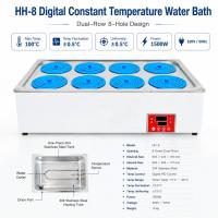 China Cenlee HH-8 Biological Research Lab 8-Hole PID Digital Control 100°C 1500W 304 Stainless Steel Constant Temperature Water Bath for sale