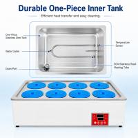 China Cenlee HH-8 Biological Research Lab 8-Hole PID Digital Control 100°C 1500W 304 Stainless Steel Constant Temperature Water Bath for sale