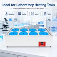 China Cenlee HH-8 Biological Research Lab 8-Hole PID Digital Control 100°C 1500W 304 Stainless Steel Constant Temperature Water Bath for sale