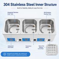 China HH-S3 Triple Chamber Thermostatic Water Bath 100°C 900W Independent Control for Laboratory Sample Heating and Incubation for sale