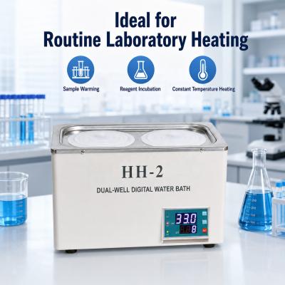 China Cenlee Laboratory Sample Heating Precise PID Control Dual Well 100C 600W SUS304 Digital Constant Temperature Water Bath for sale