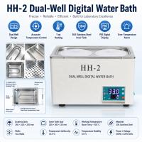 China Cenlee Laboratory Sample Heating Precise PID Control Dual Well 100C 600W SUS304 Digital Constant Temperature Water Bath for sale