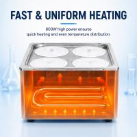China Cenlee Biological Research Stable Heating 4-Hole  100°C  800W SUS304 Digital Thermostatic Water Bath for sale