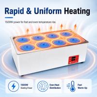 China Cenlee HH-8 Pharmaceutical Chemical Testing Dual-Row 8-Hole ±0.5°C Uniform Heating 100°C Digital Thermostatic Water Bath for sale
