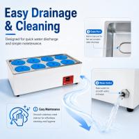 China Cenlee HH-8 Pharmaceutical Chemical Testing Dual-Row 8-Hole ±0.5°C Uniform Heating 100°C Digital Thermostatic Water Bath for sale