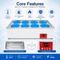 China Cenlee Aquaculture Hygiene Education Lab Safe Heating HH-8 8-Hole PID Control 100°C Water-Shortage Protection Digital Water Bath for sale