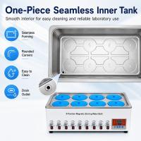 China Cenlee 304 Stainless Steel 8-Hole Constant Temperature Magnetic Stirrer Water Bath for Pharma Biology and Education Labs for sale