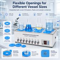 China Cenlee Digital 8-Position Magnetic Stirring Water Bath 100°C Independent Speed Control for Water Testing and Sample Preparation for sale