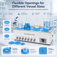 China Cenlee Digital 8-Position Magnetic Stirring Water Bath 100°C Independent Speed Control for Water Testing and Sample Preparation for sale
