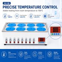 China Pharma Lab Sample Preparation Precise Temperature Control 8-Position 100°C 1500W Stainless Steel Magnetic Stirring Water Bath for sale