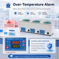 China Cenlee Laboratory Sample Heating Independent 3 Chamber Control 100°C 900W 304 Stainless Steel Thermostatic Water Bath for sale
