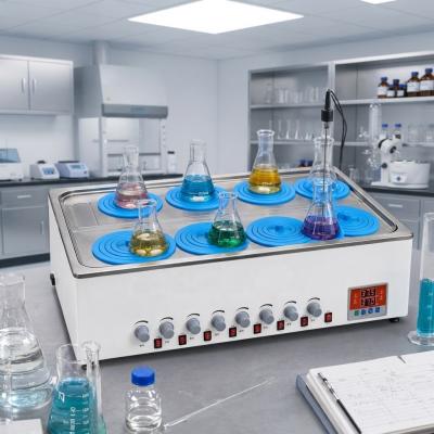 China Cenlee 8-Position Magnetic Stirring Water Bath Laboratory Equipment for Biological Sample Mixing and Temperature Control for sale