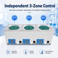 China CENLEE 3 Hole 3 Temperature Digital Water Bath Stainless Steel Constant Temperature Bath for University Biology Chemistry Labs for sale