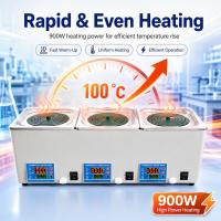 China CENLEE 3 Hole 3 Temperature Digital Water Bath Stainless Steel Constant Temperature Bath for University Biology Chemistry Labs for sale