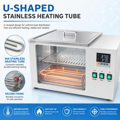 China Cenlee Thermostatic Water Bath Dual View LED Display Stainless Steel Circulating Bath for Distillation Drying Concentration Lab for sale