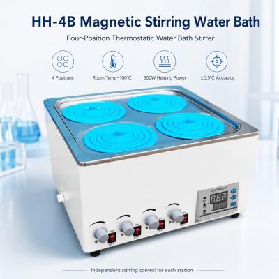 China High Quality Magnetic Stirring Water Bath Digital Temperature Control Stainless Steel Lab Stirrer Heater for School Research for sale